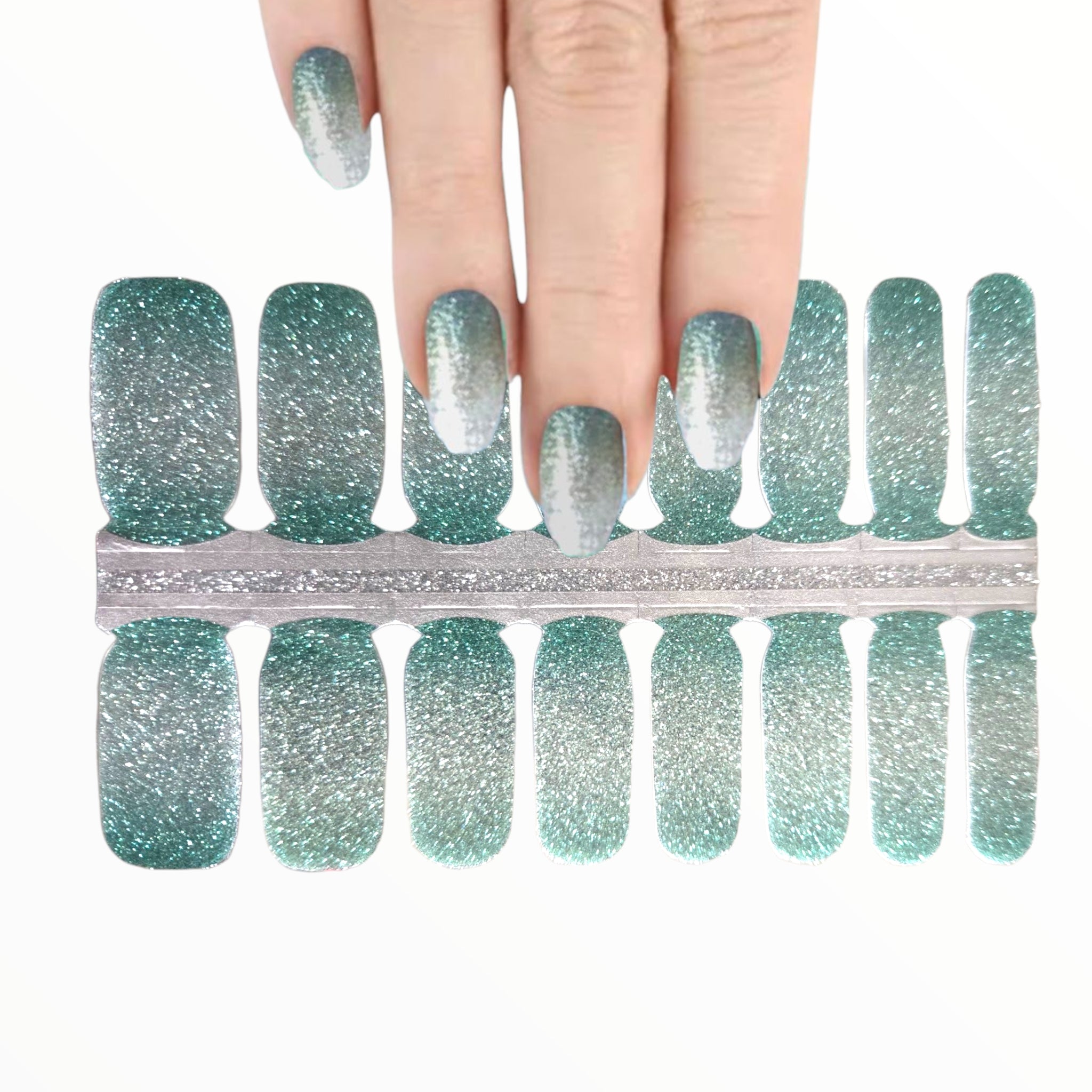 Gradient light green| Nail Wraps | Nail Stickers | Nail Strips | Gel ...