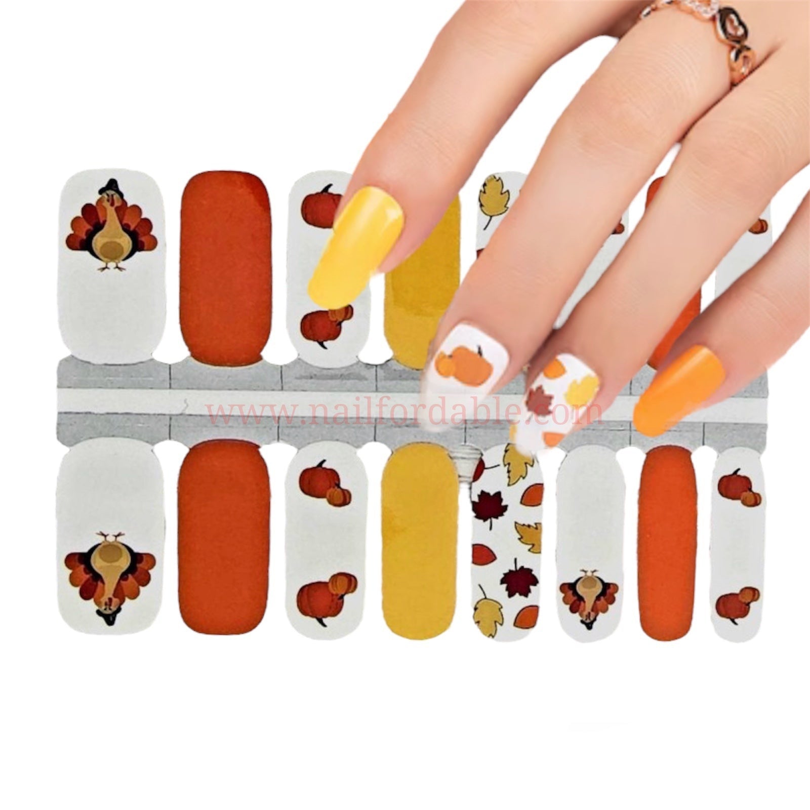 Turkey day| Nail Wraps | Nail Stickers | Nail Strips | Gel Nails | Nail ...