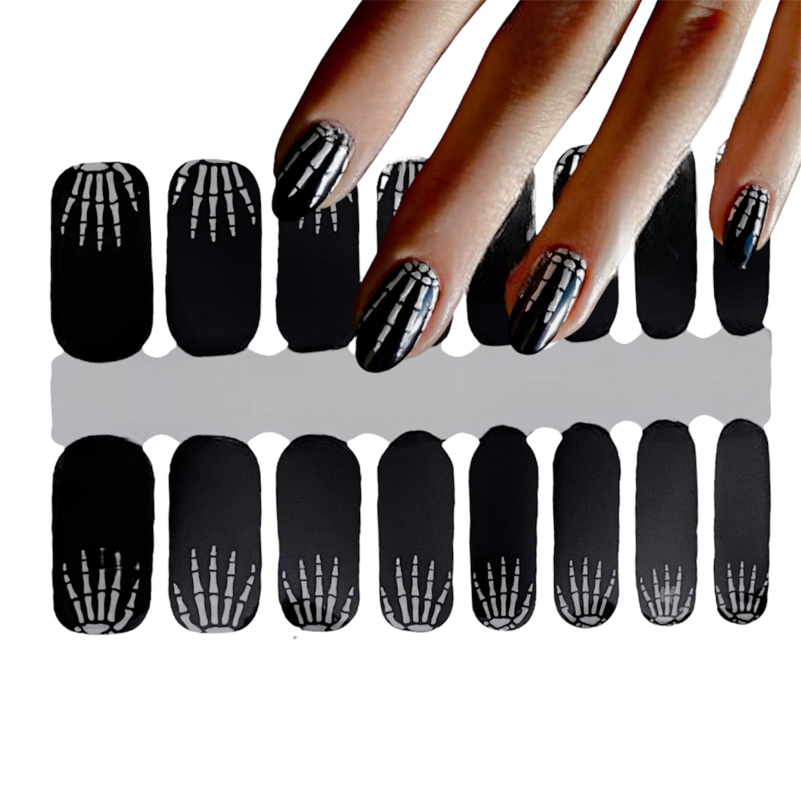 Skeleton hands| Nail Wraps | Nail Stickers | Nail Strips | Gel Nails ...