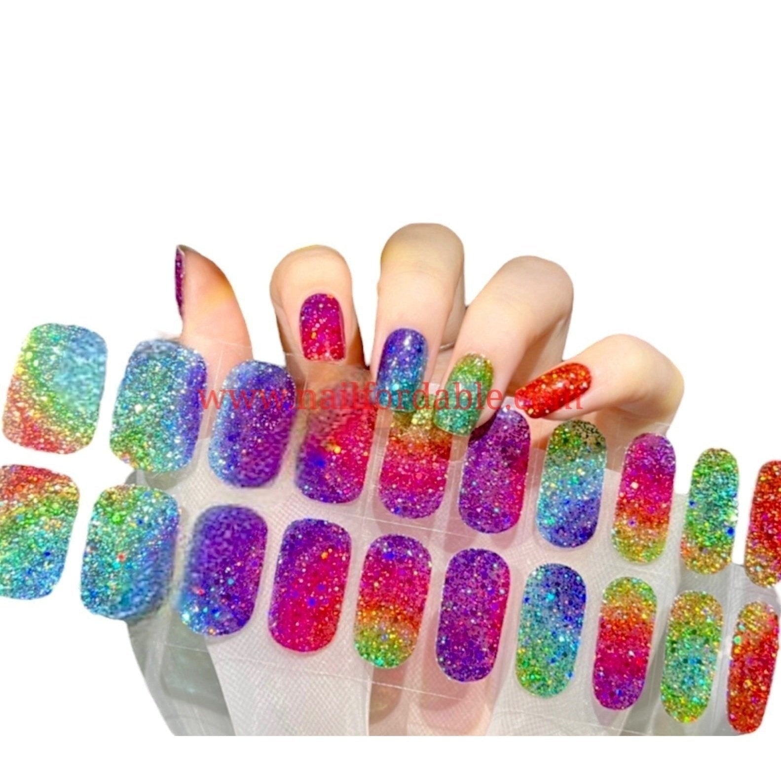Shadow Colors - Cured Gel Wraps (Air Dry/Non UV) | Nail Wraps | Nail ...