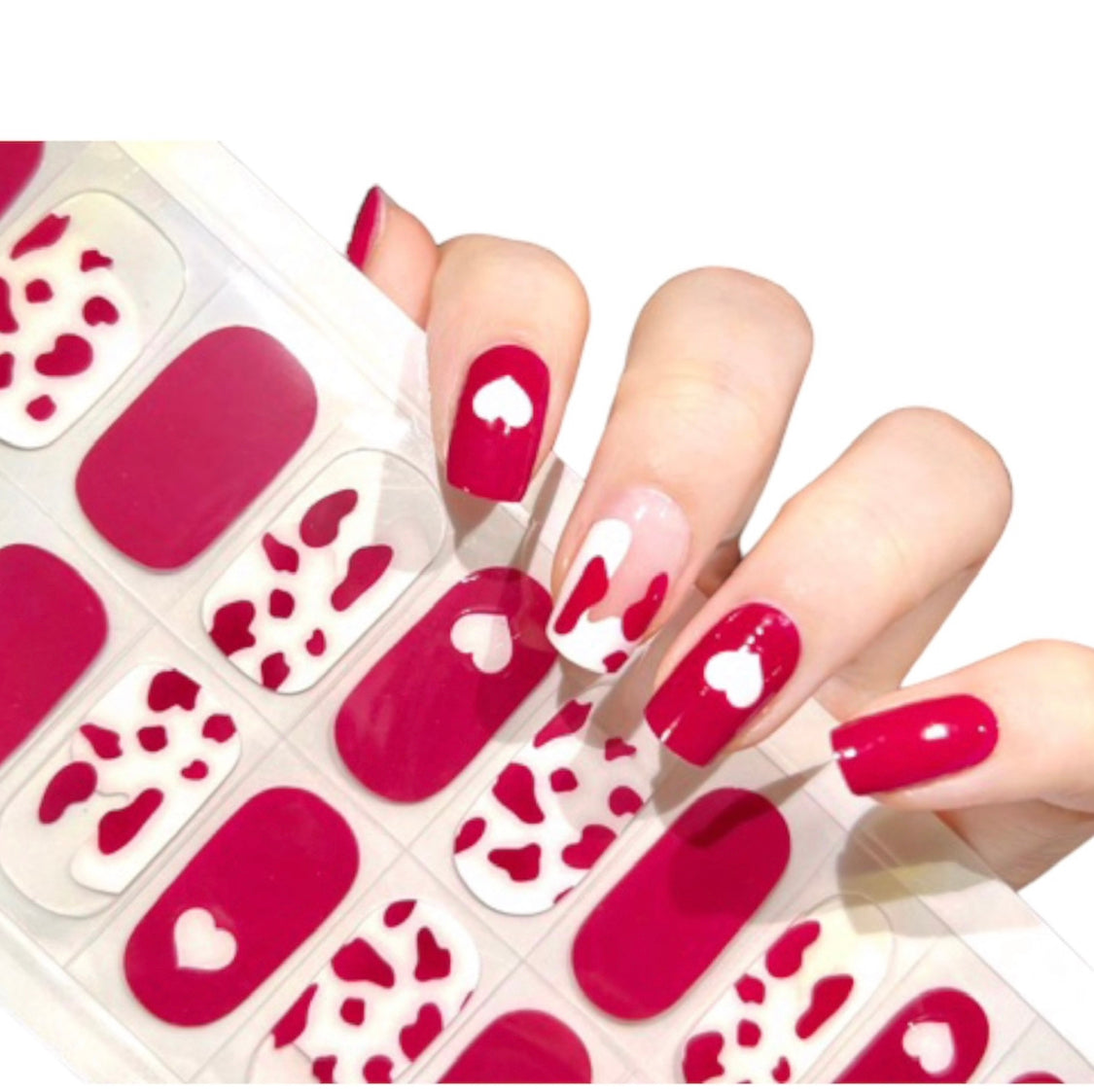 Lovely red cow - Cured Gel Wraps (Air Dry/Non UV) | Nail Wraps | Nail ...