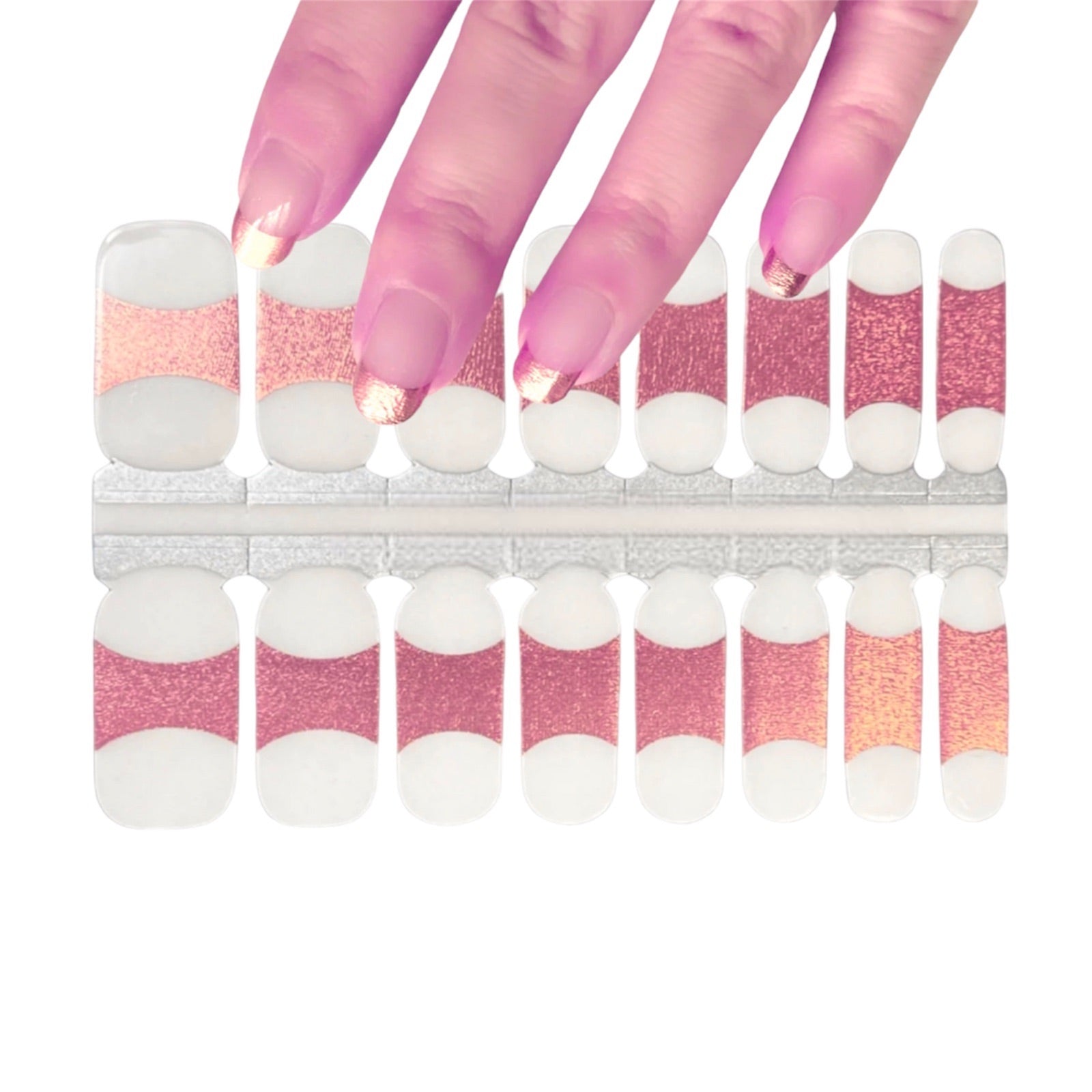 Copper gold french tips| Nail Wraps | Nail Stickers | Nail Strips | Gel ...