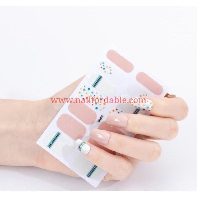 Pastel dots | Nail Wraps | Nail Stickers | Nail Strips | Gel Nails ...