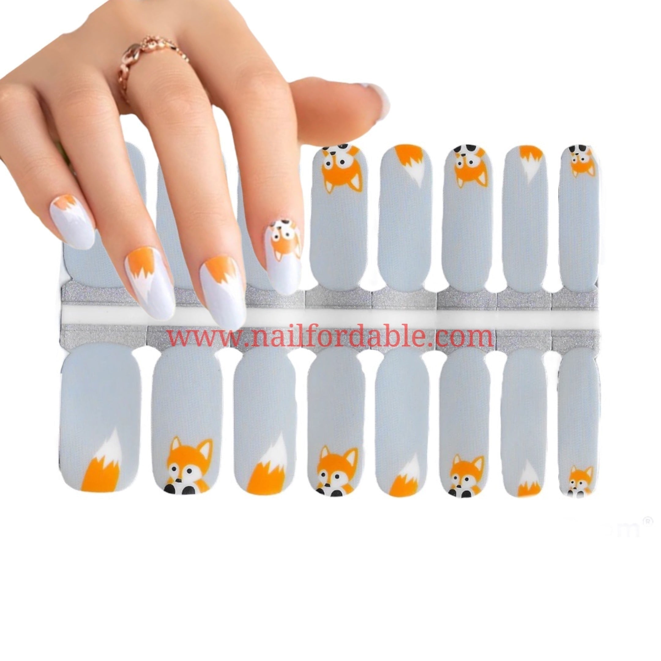 Little fox| Nail Wraps | Nail Stickers | Nail Strips | Gel Nails | Nail ...