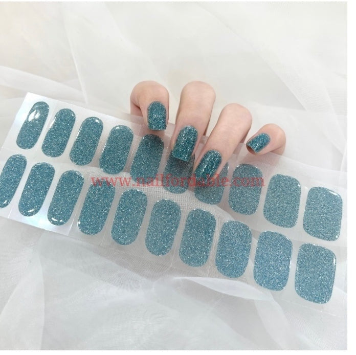 Magic blue- Cured Gel Wraps (Air Dry/Non UV) | Nail Wraps | Nail ...